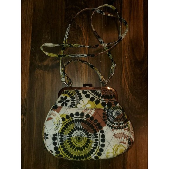 Vera Bradley | Bags | Vera Bradley Mini Frame Crossbody Cocoa Moss ...